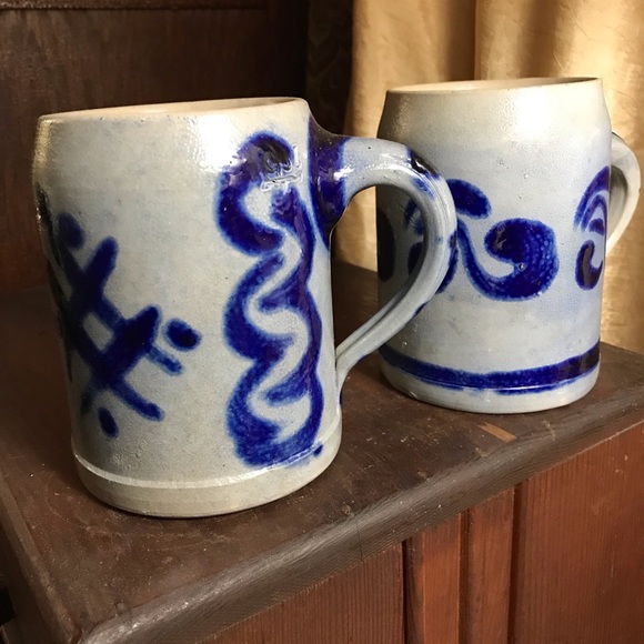 Kitchen | Vintage Pair Of Salt Glazed Mugs | Poshmark